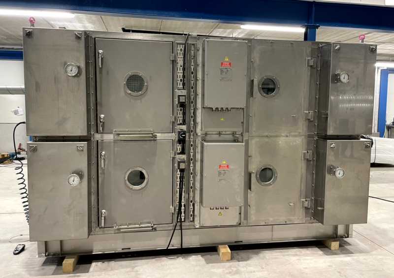 Novenco type ZNT outdoor Offshore Air Handling Unit completed together ...